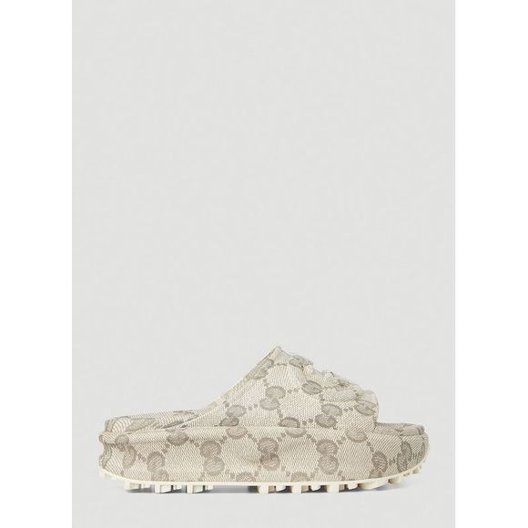 Gucci | Shoes | Gucci Gg Platform Slides In Cream | Poshmark